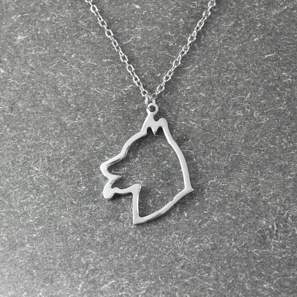 Siberian Husky Outline necklace – Freestyle Dog